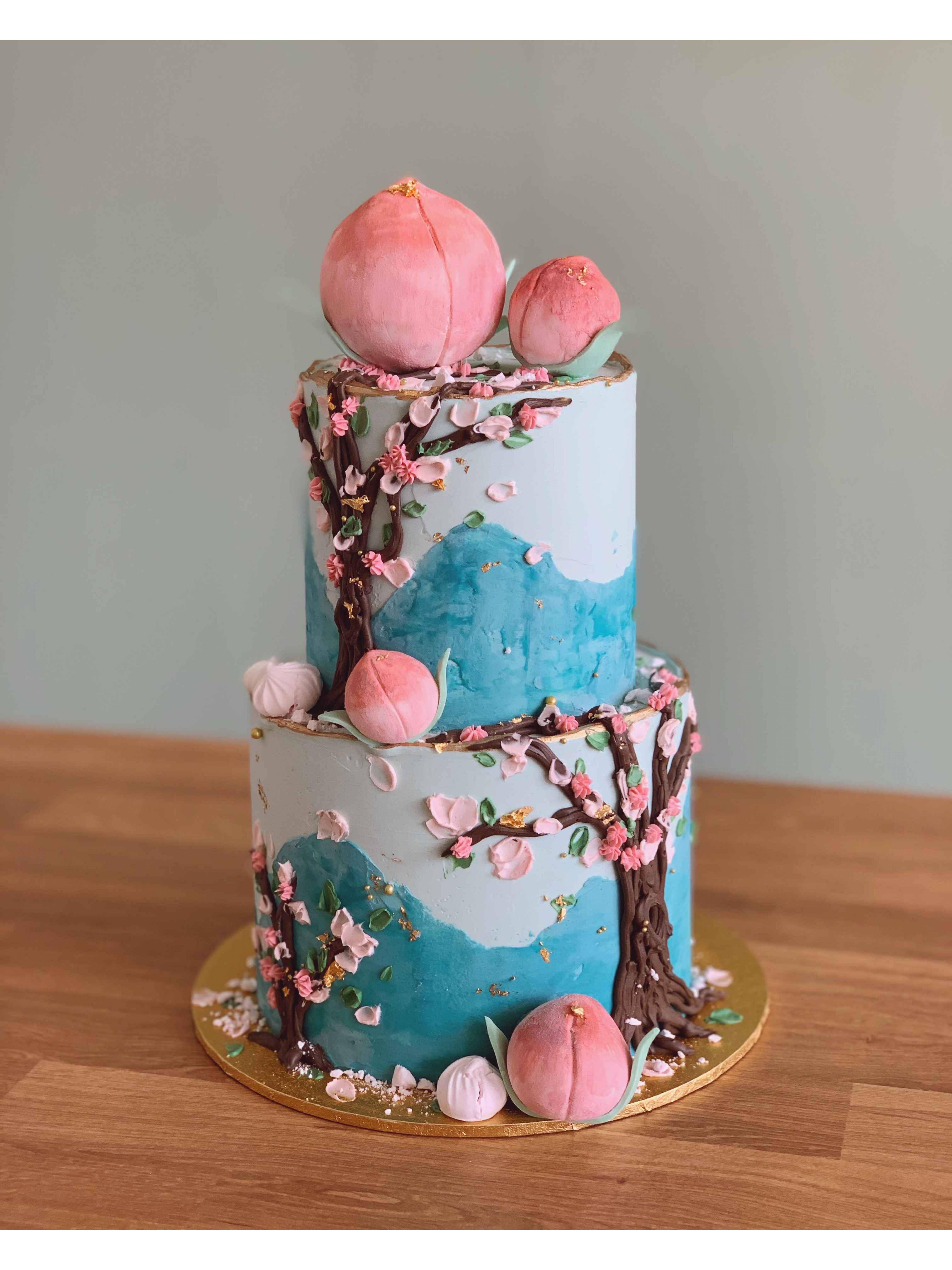 Blue Blossom Longevity Cake