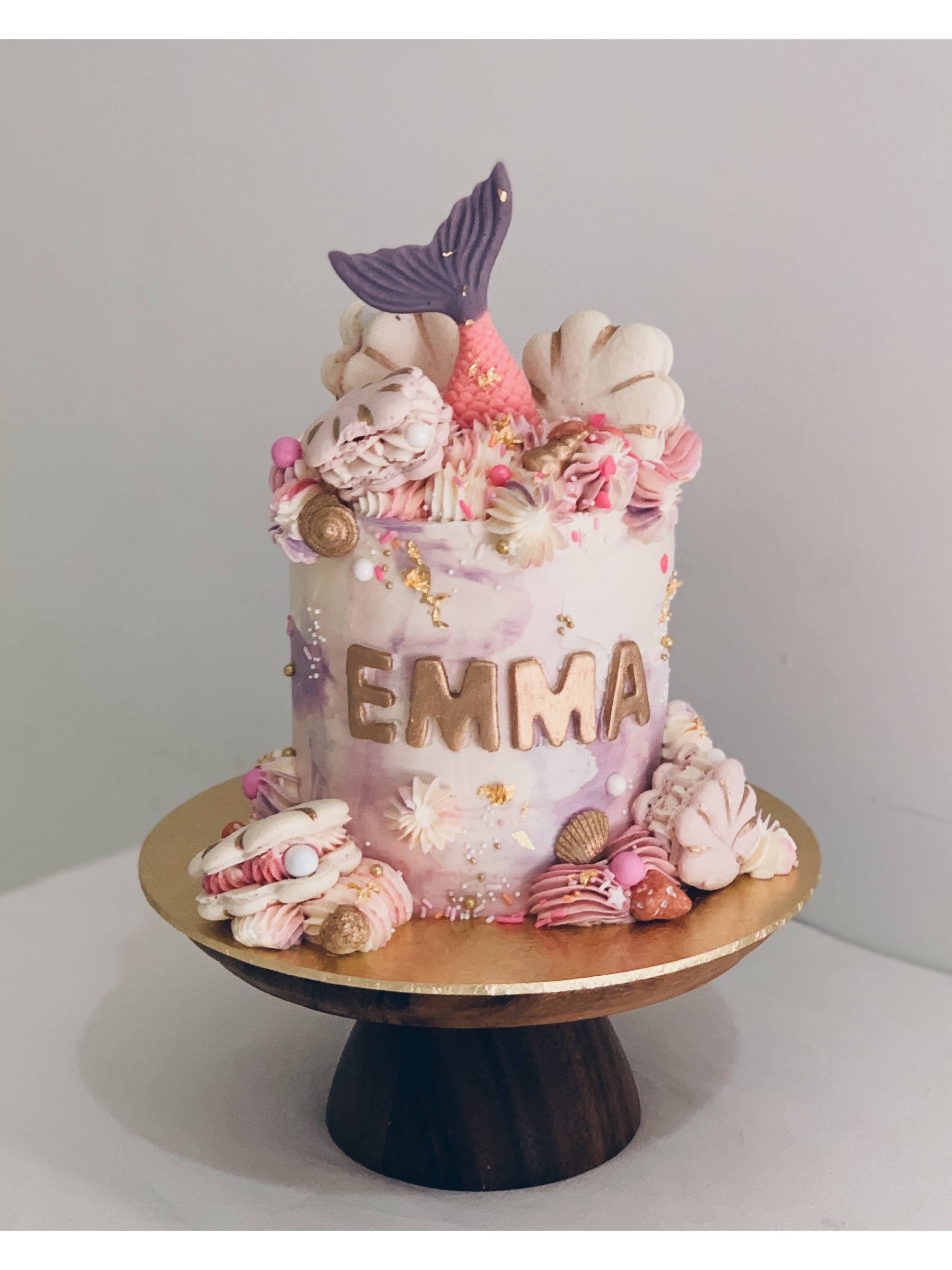 Pink Purple Mermaid Cake